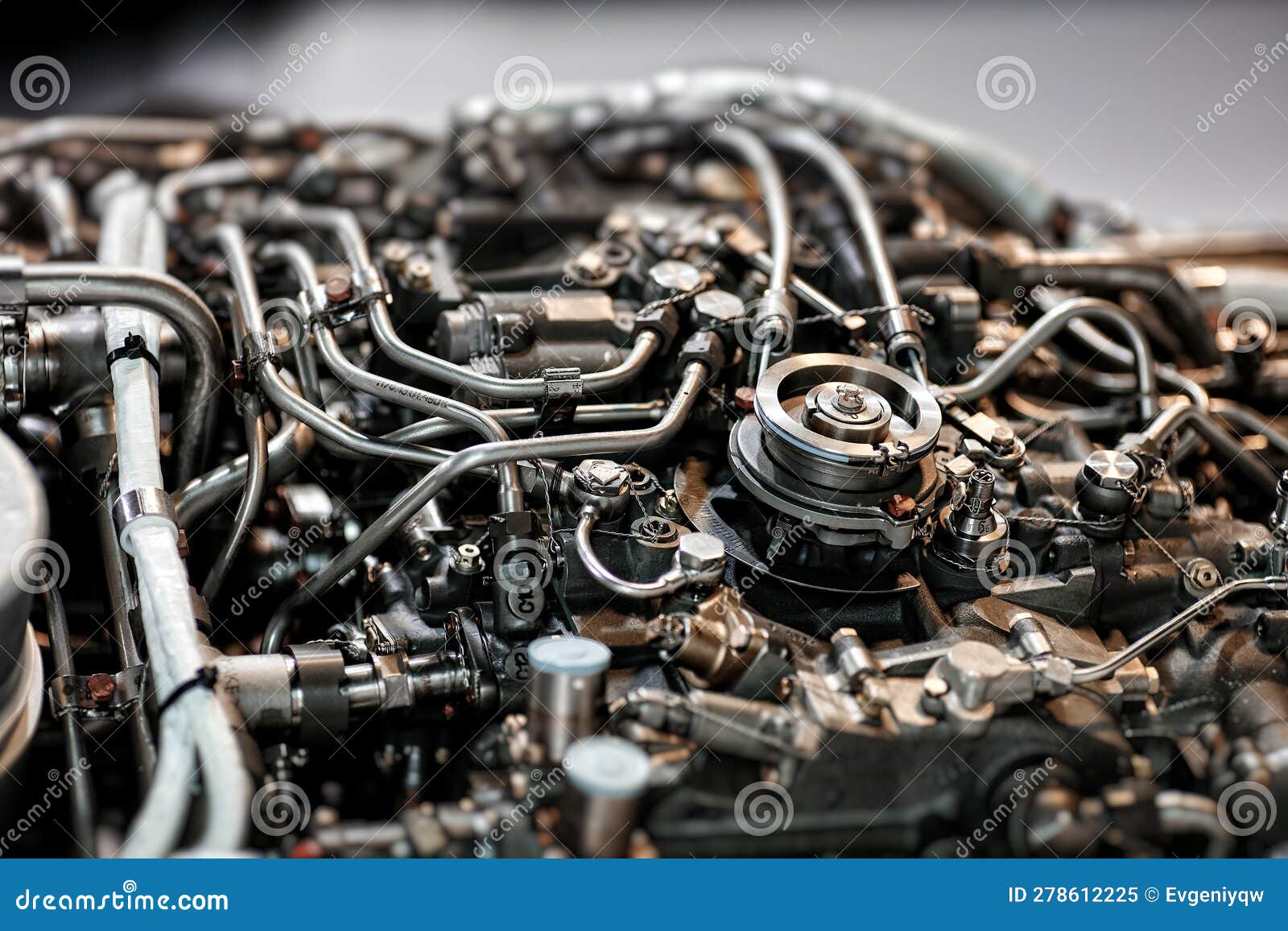 Jet Engine. Airplane Engine Side View Close Up Stock Image - Image of ...