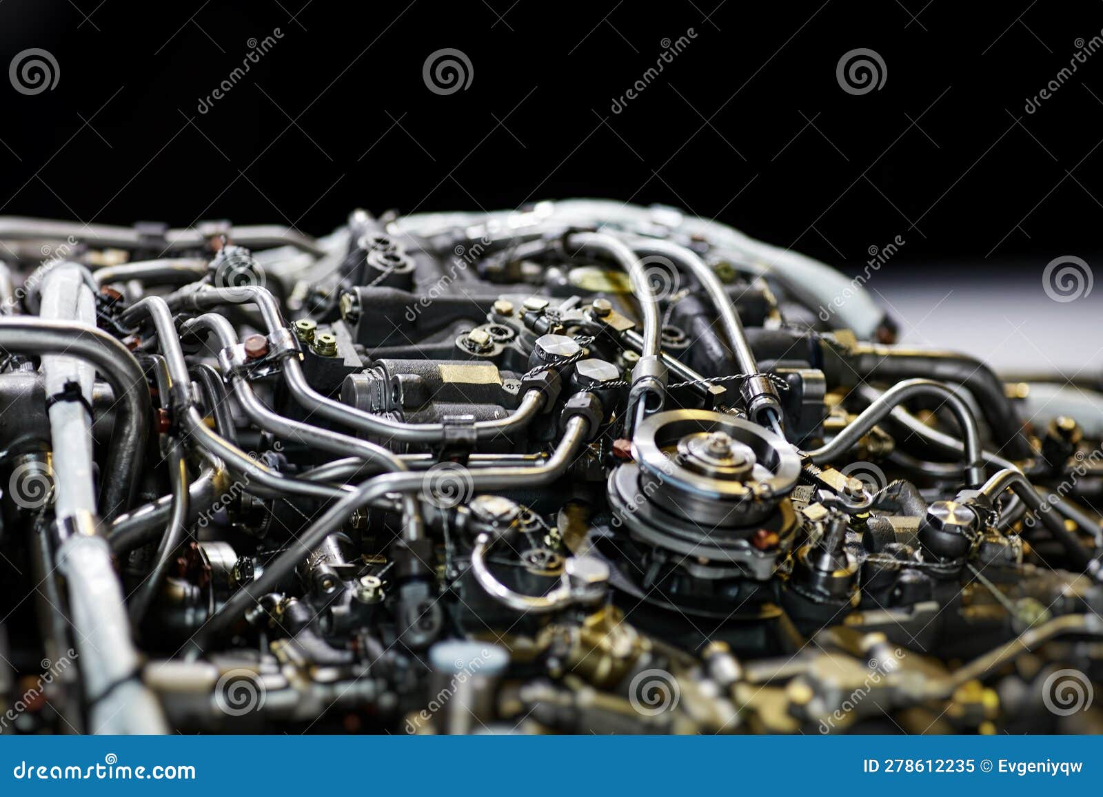Jet Engine. Airplane Engine Side View Close Up Stock Image - Image of ...