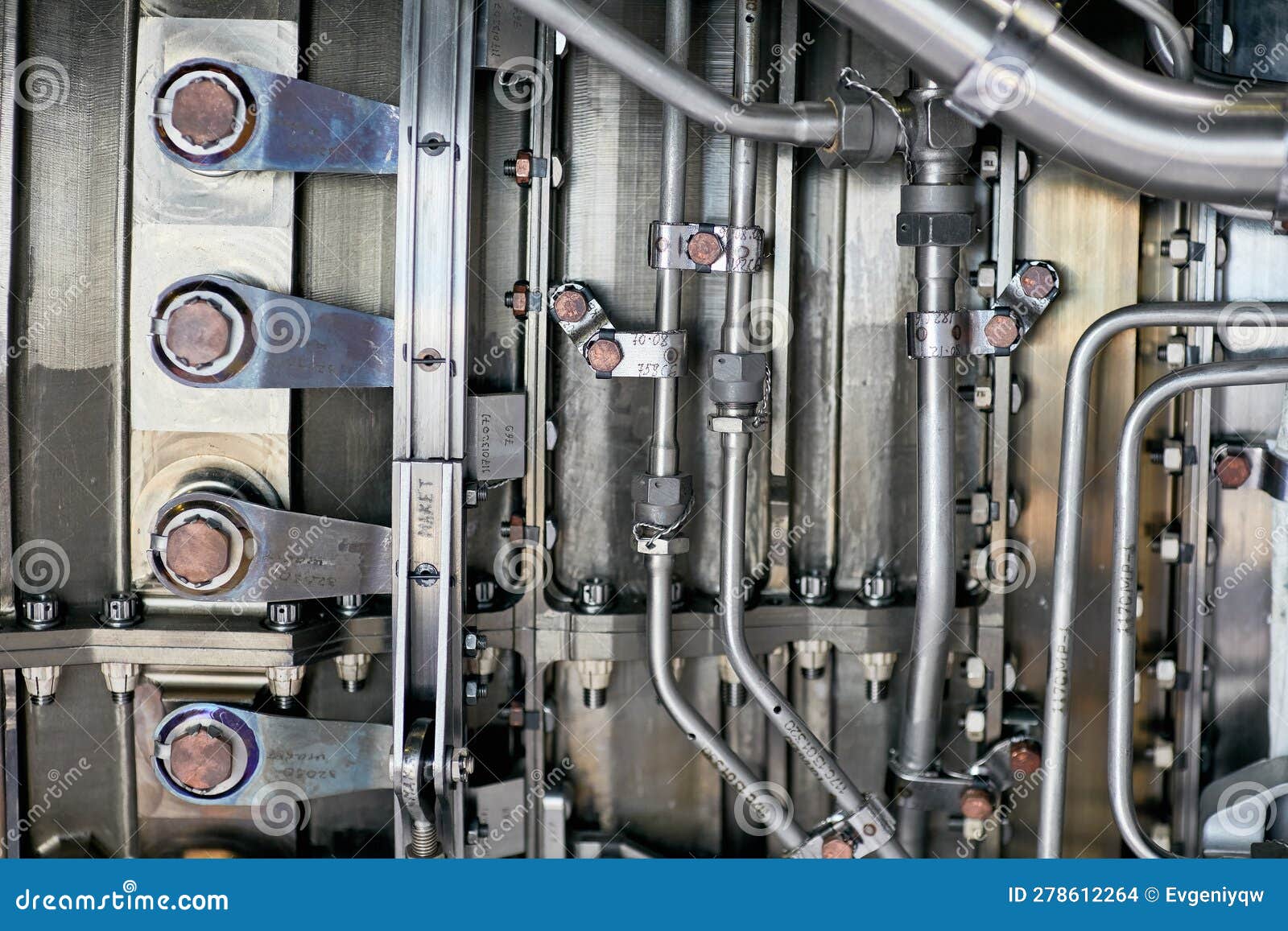 Jet Engine. Airplane Engine Side View Close Up Stock Photo - Image of ...