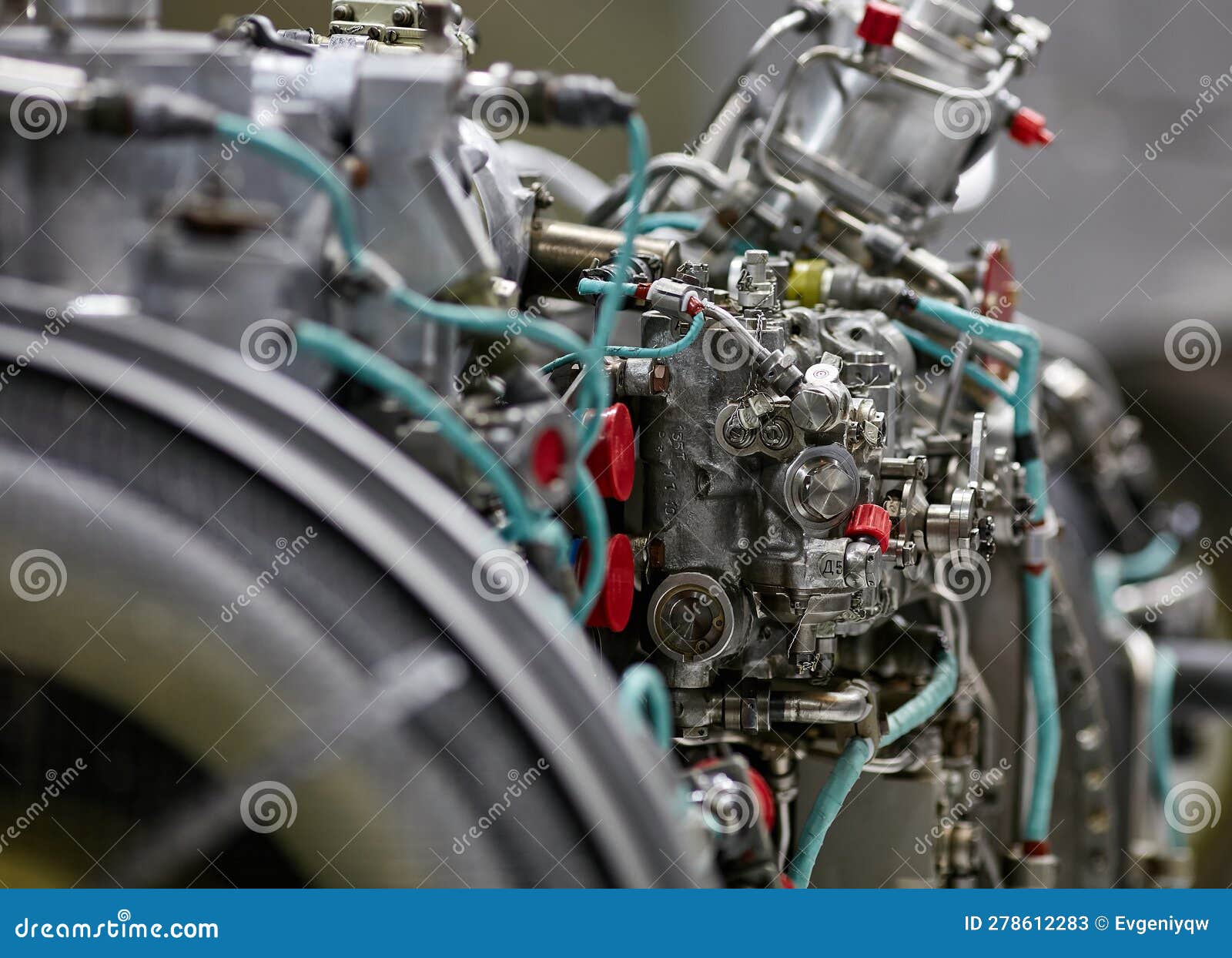 Jet Engine. Airplane Engine Side View Close Up Stock Image - Image of ...
