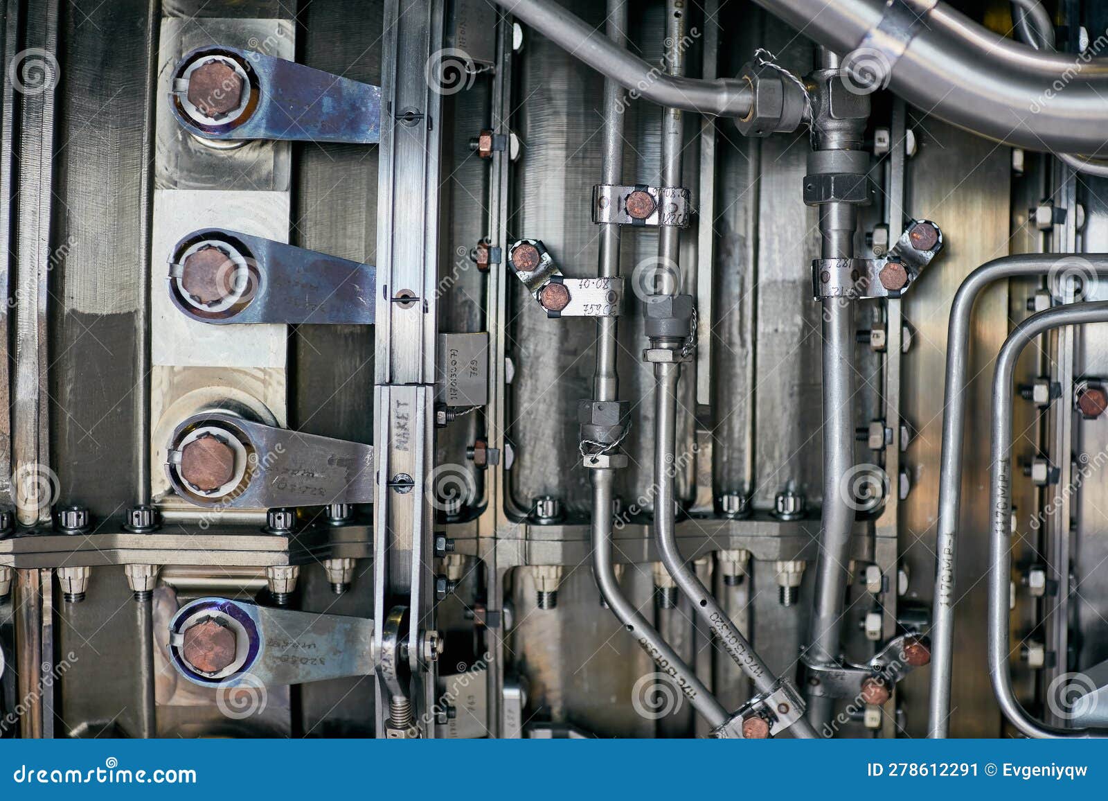 Jet Engine. Airplane Engine Side View Close Up Stock Image - Image of ...