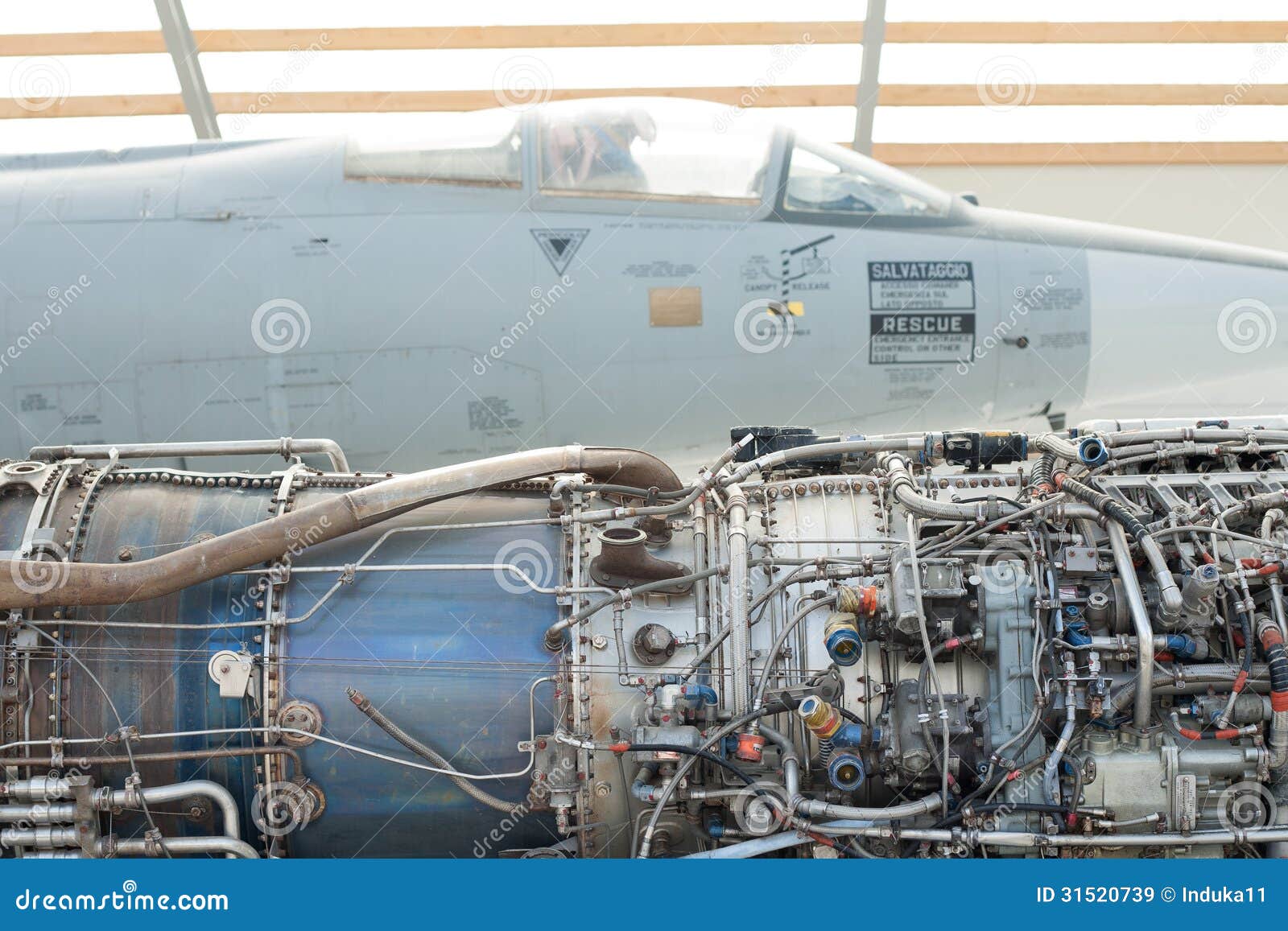 Jet engine and airplane stock image. Image of industrial - 31520739