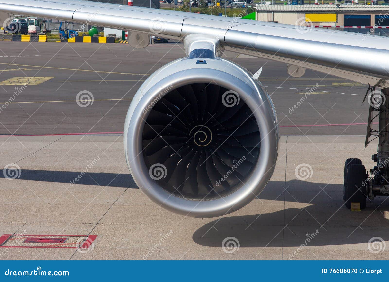 Jet Engine and Airplane Wing Stock Photo - Image of isolated, plane ...