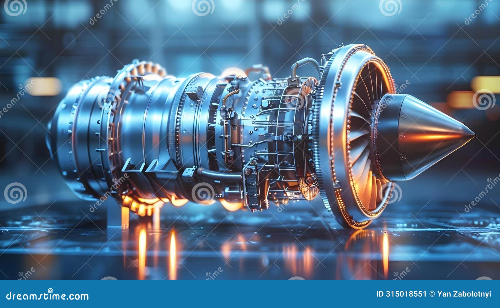 Jet Engine Analysis with FEM in Minimalist Tech Style. Concept Jet ...