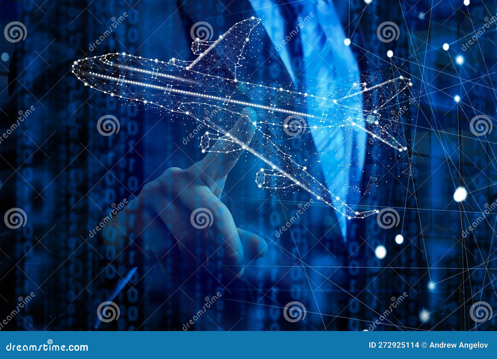 Jet Engine Augmented Reality Hologramm. Specialists Work in ...