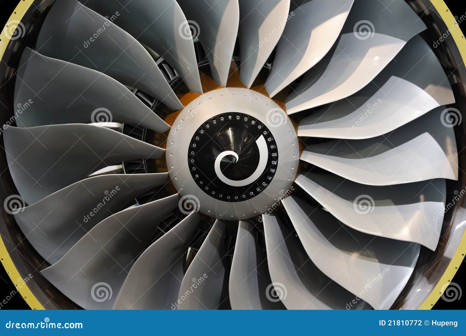 Jet engine blades stock photo. Image of golden, engineering - 21810772