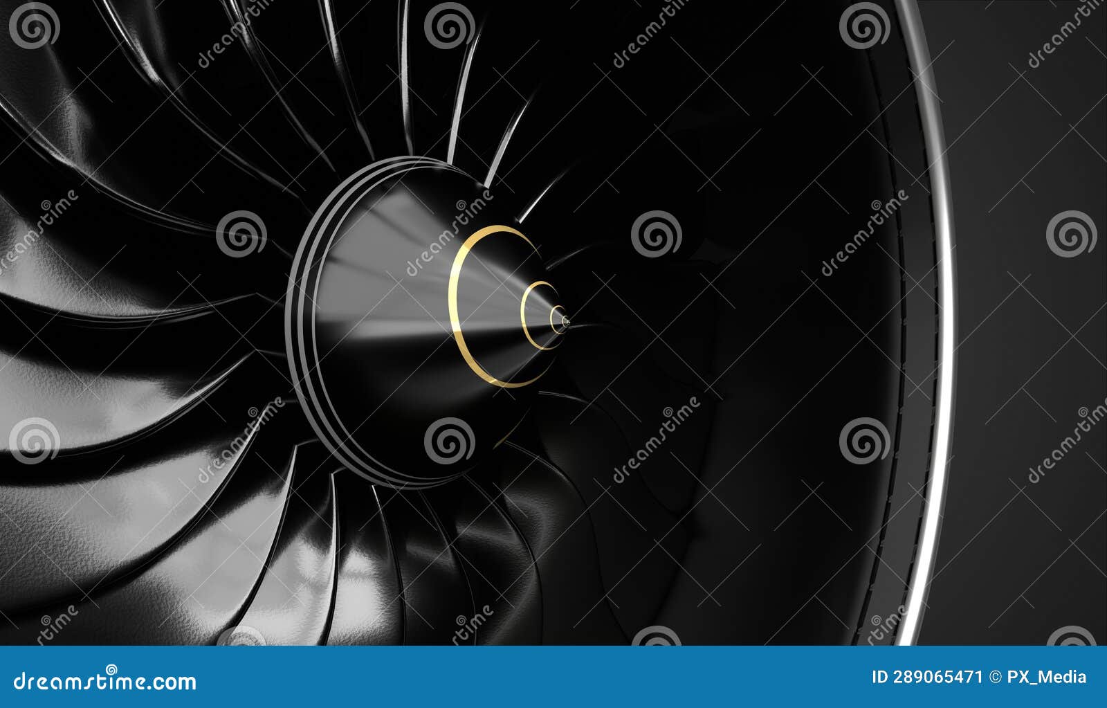 Jet Engine Blades - Close-up Stock Illustration - Illustration of ...