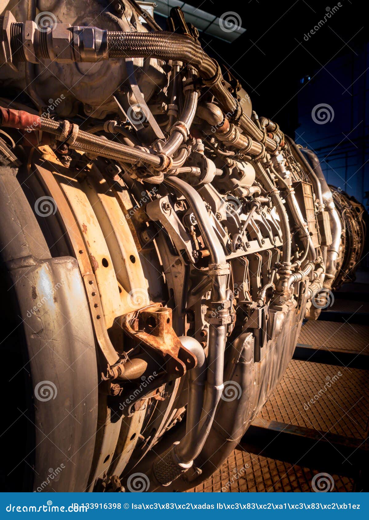Jet engine disassembled stock photo. Image of engineering - 133916398