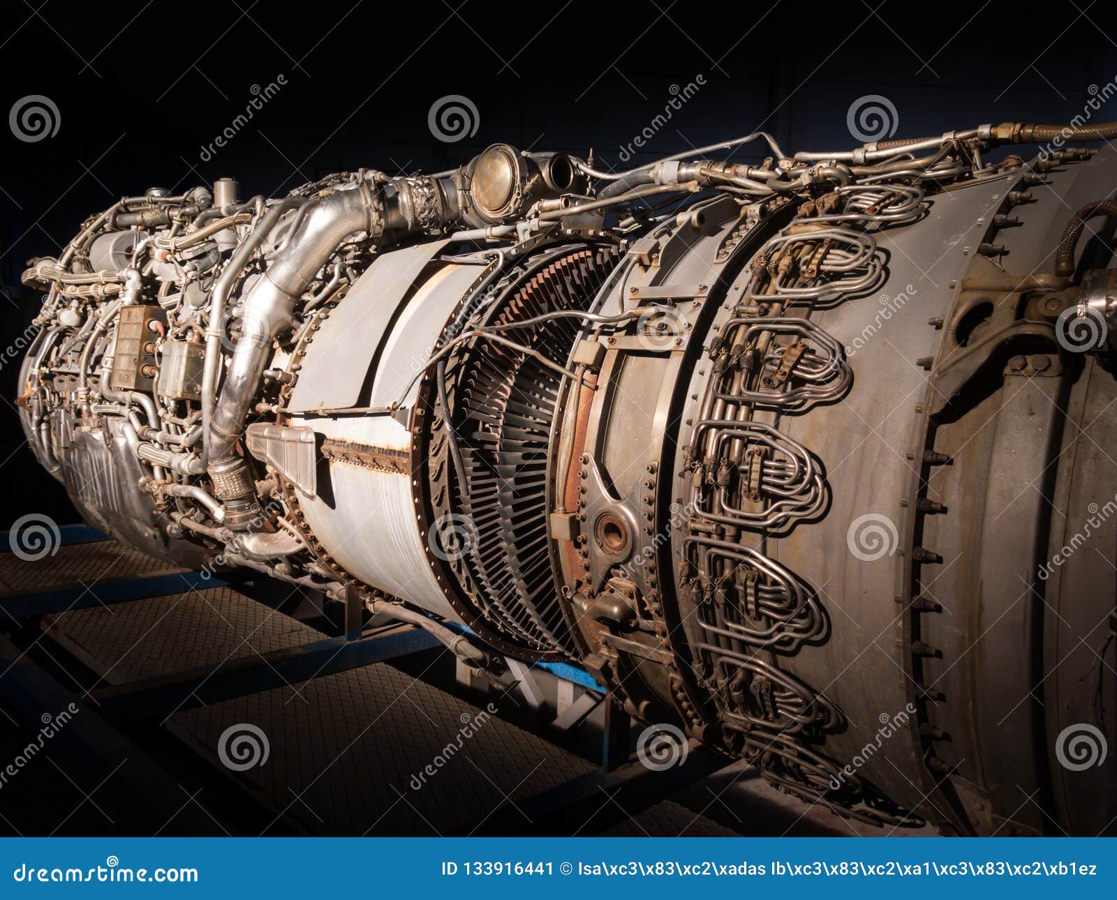 Jet engine disassembled stock image. Image of engine - 133916441