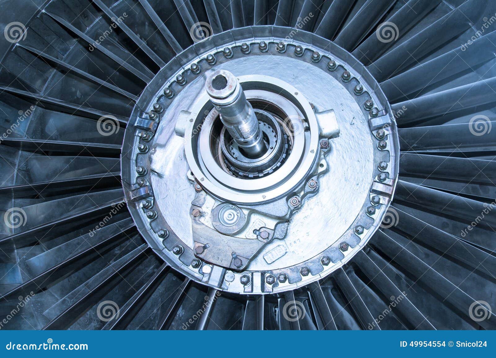 Jet engine fan turbine stock photo. Image of industrial - 49954554