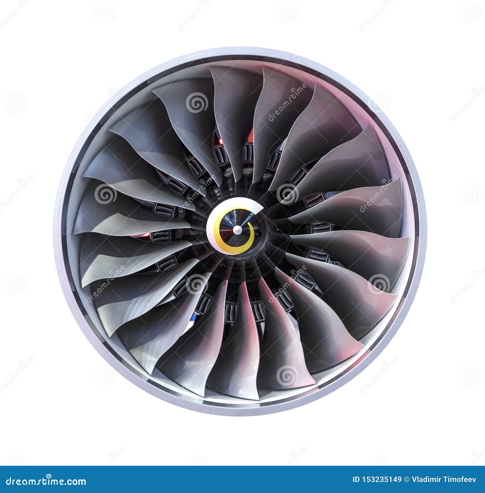 Jet Engine Front View Isolated White Background Stock Photos - Download ...