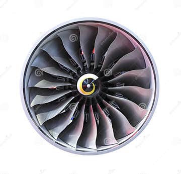 Jet Engine Front View Isolated on White Background Stock Image - Image ...