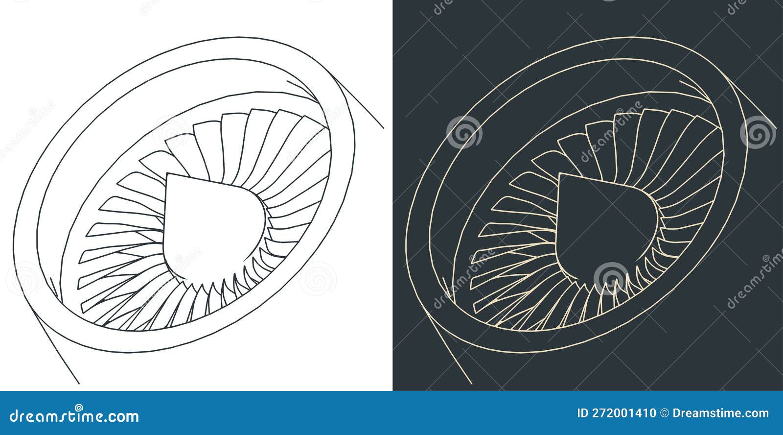 Jet engine illustrations stock vector. Illustration of airplane - 272001410