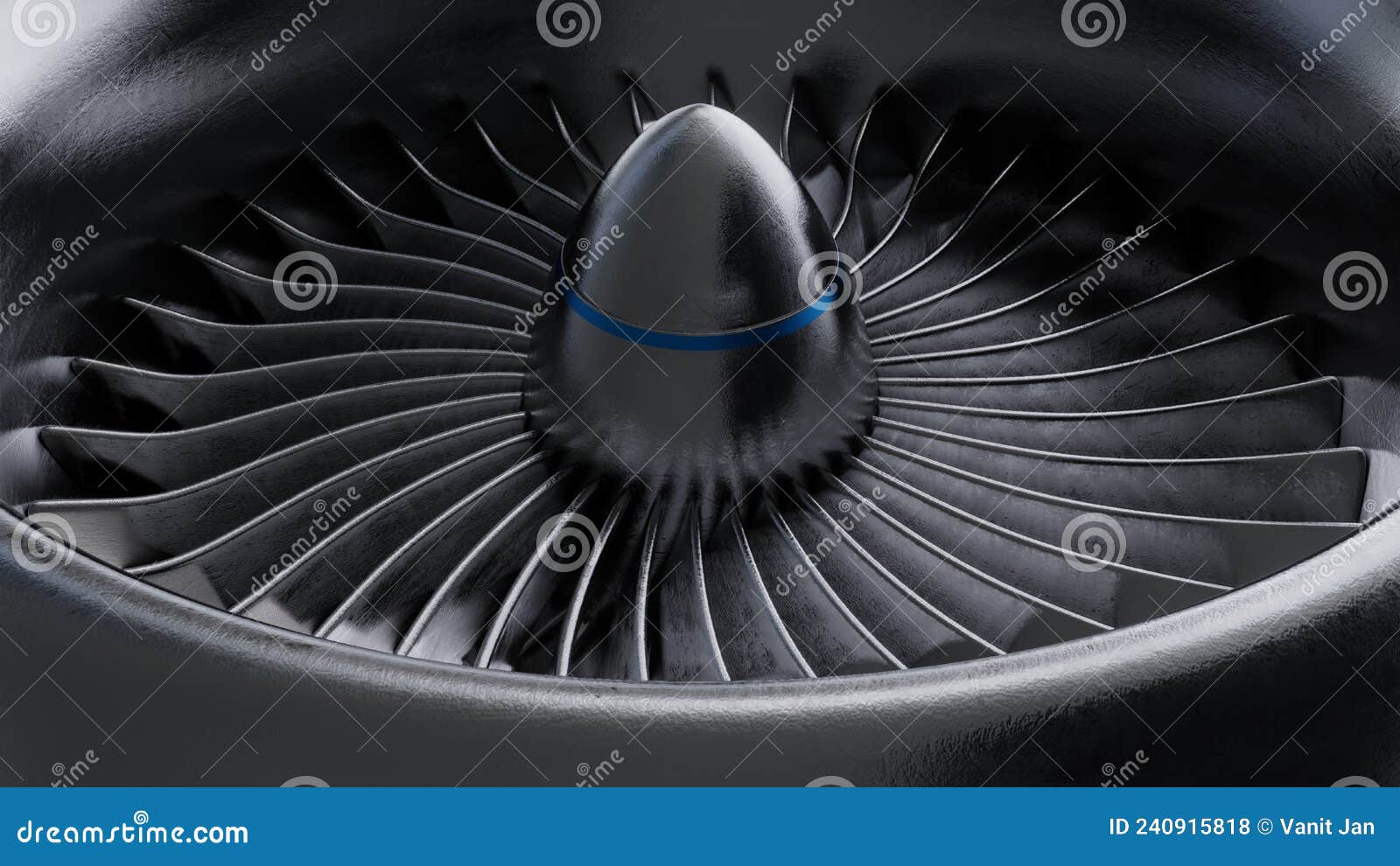 Jet Engine Inside on Dark Background Stock Illustration - Illustration ...