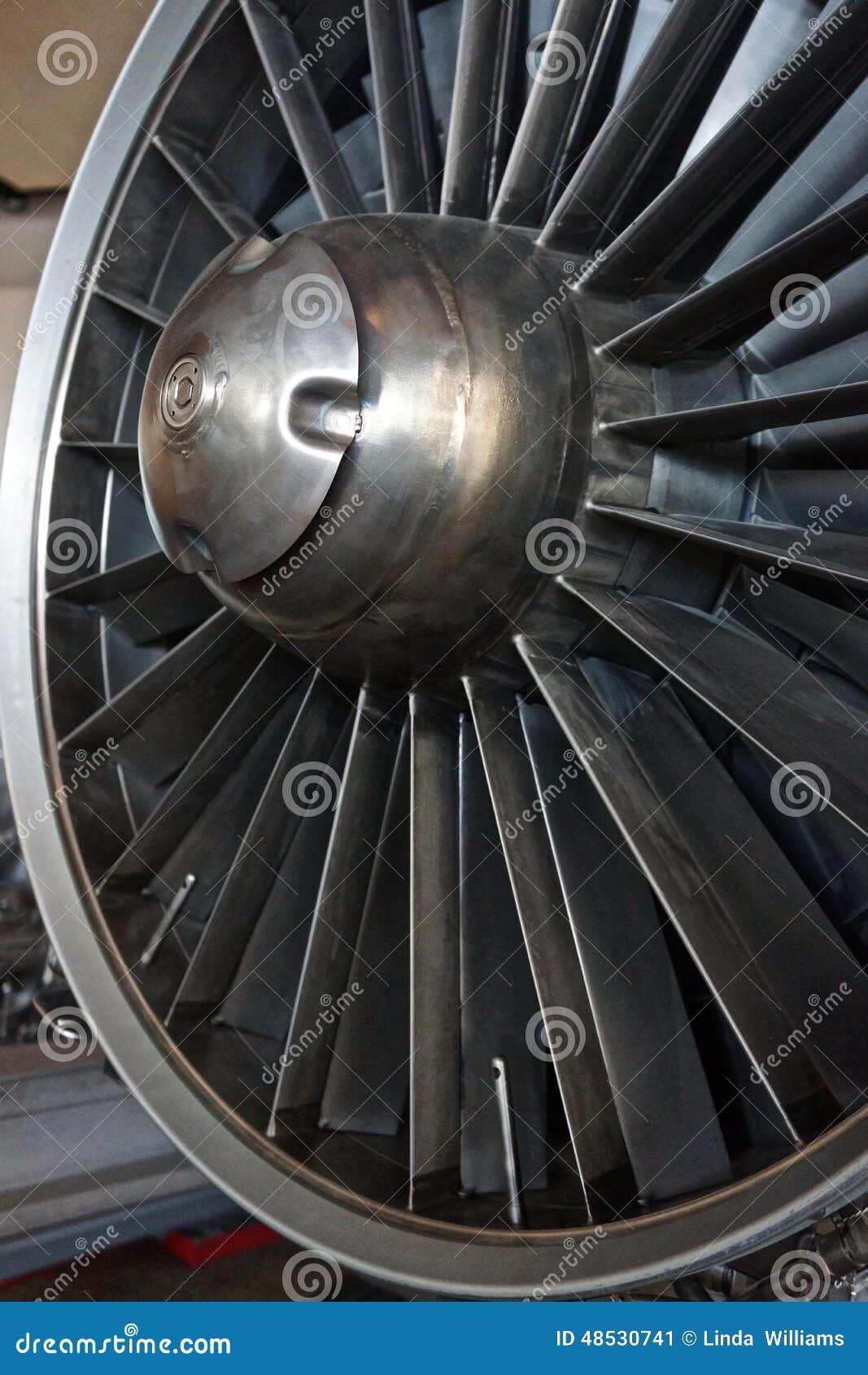 Jet Engine Intake with Baffled and Rotating Steel Structure Stock Image ...