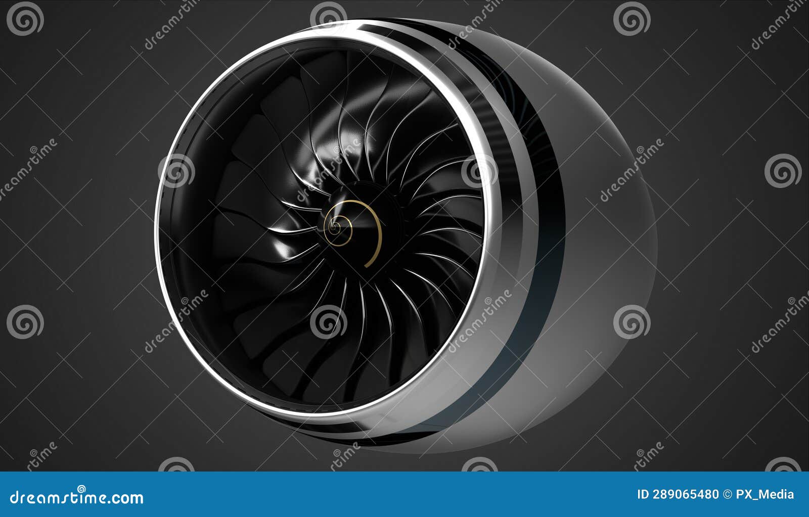 Jet Engine Isolated on Grey Background Stock Illustration ...