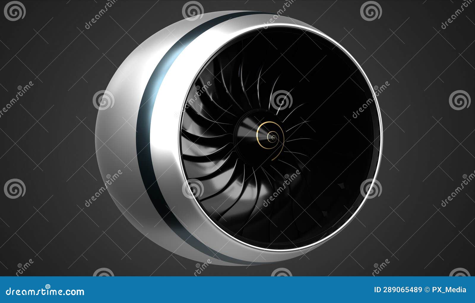 Jet Engine Isolated on Grey Background Stock Illustration ...