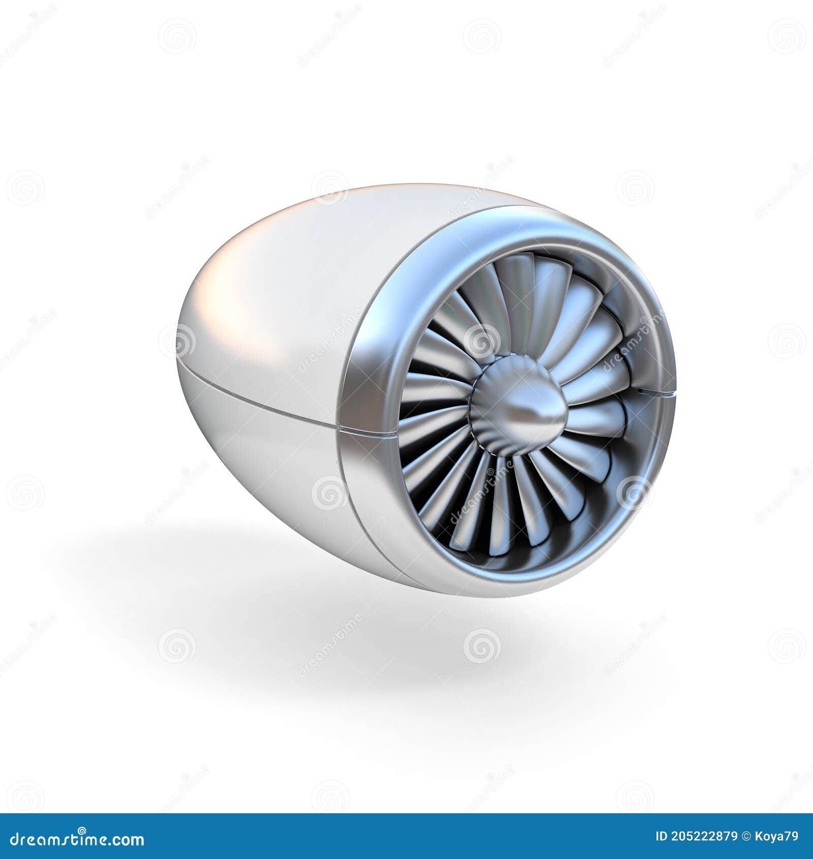 Jet Engine Isolated on White Background Stock Illustration ...
