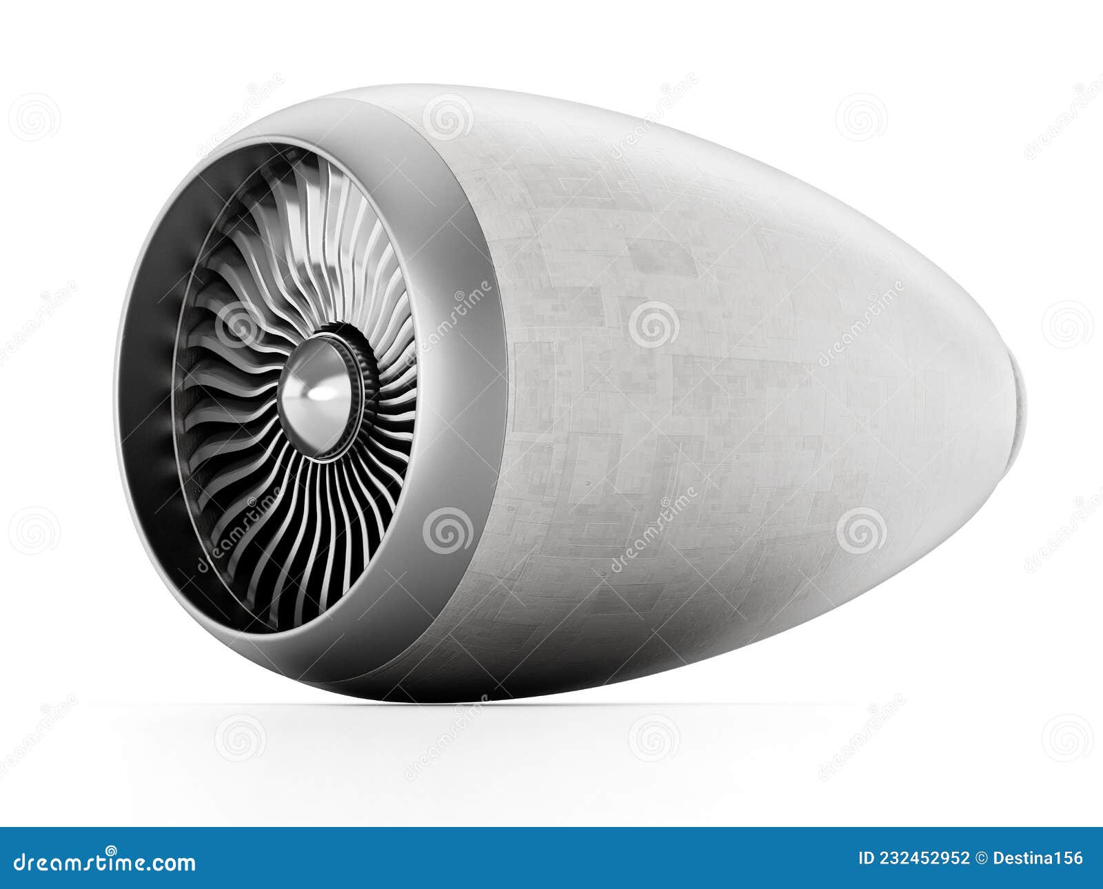 Jet Engine Isolated on White Background. 3D Illustration Stock ...
