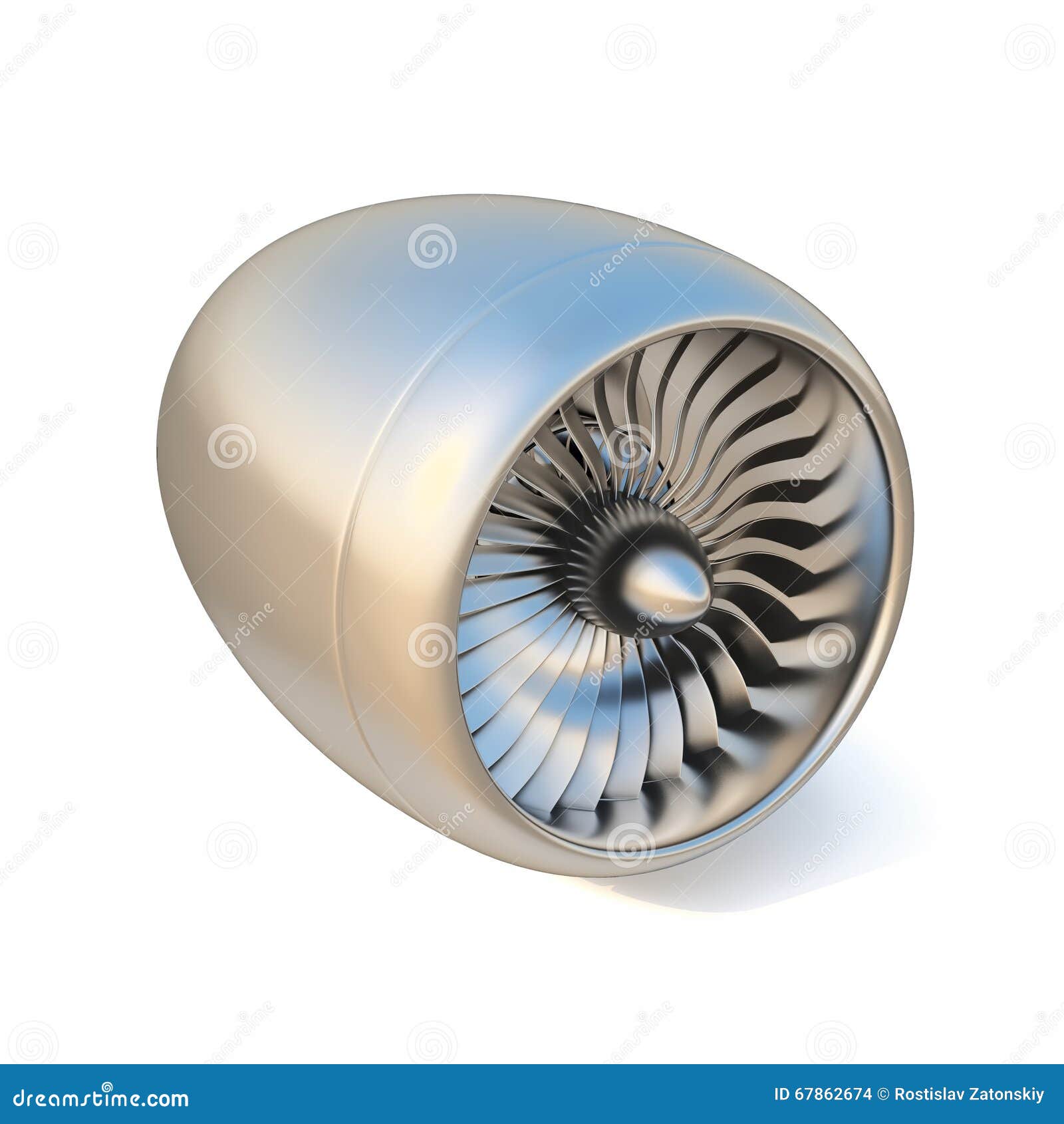 Jet Engine Isolated on White Background. Stock Illustration ...