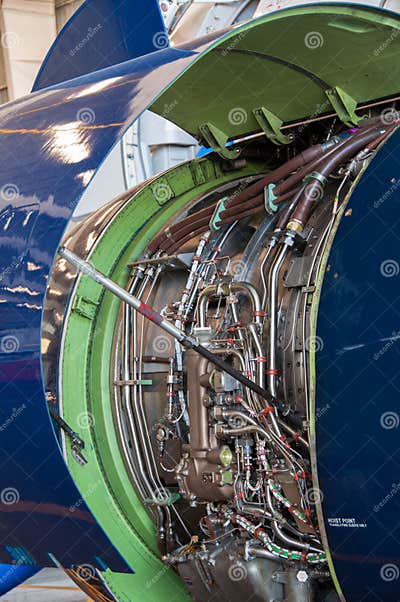 Jet engine maintenance stock photo. Image of flap, blades - 43440994