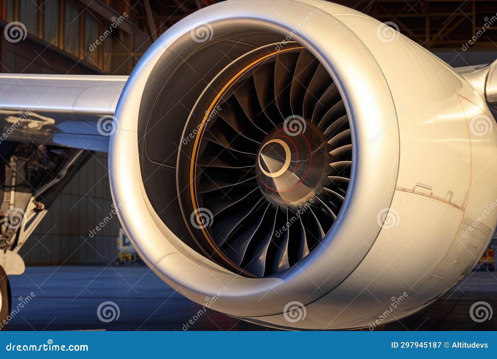 Jet Engine of a Modern Passenger Airplane Stock Image - Image of ...