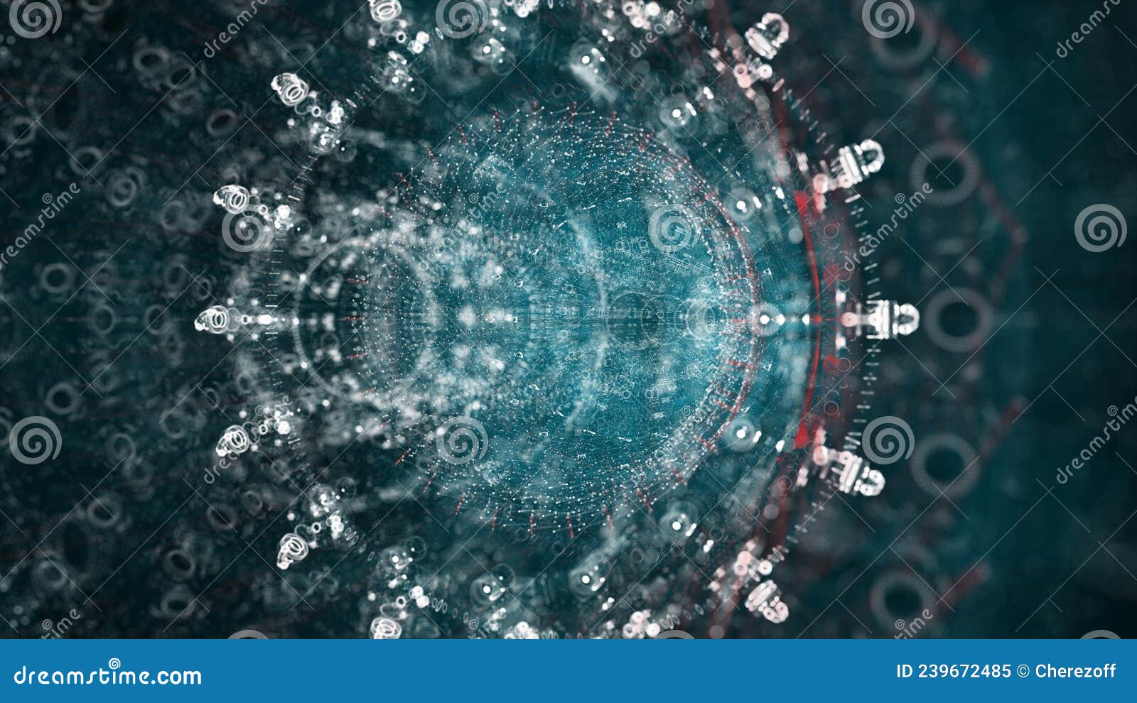 Jet Engine X-ray Transparent with Particles Stock Illustration ...