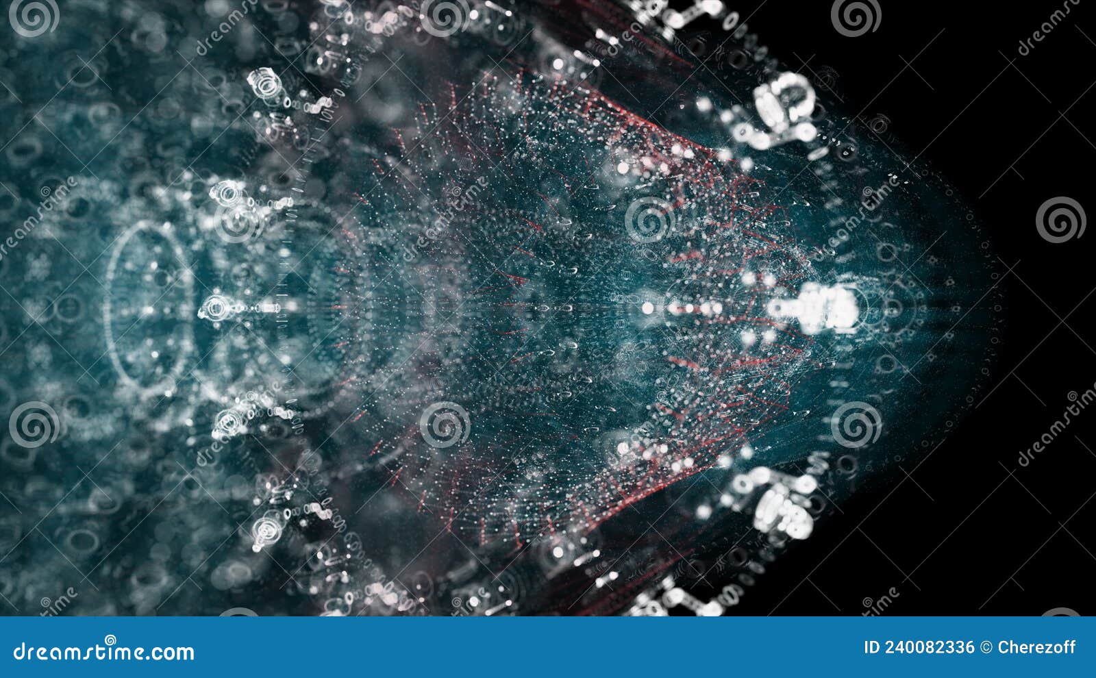 Jet Engine X-ray Transparent with Particles Stock Illustration ...