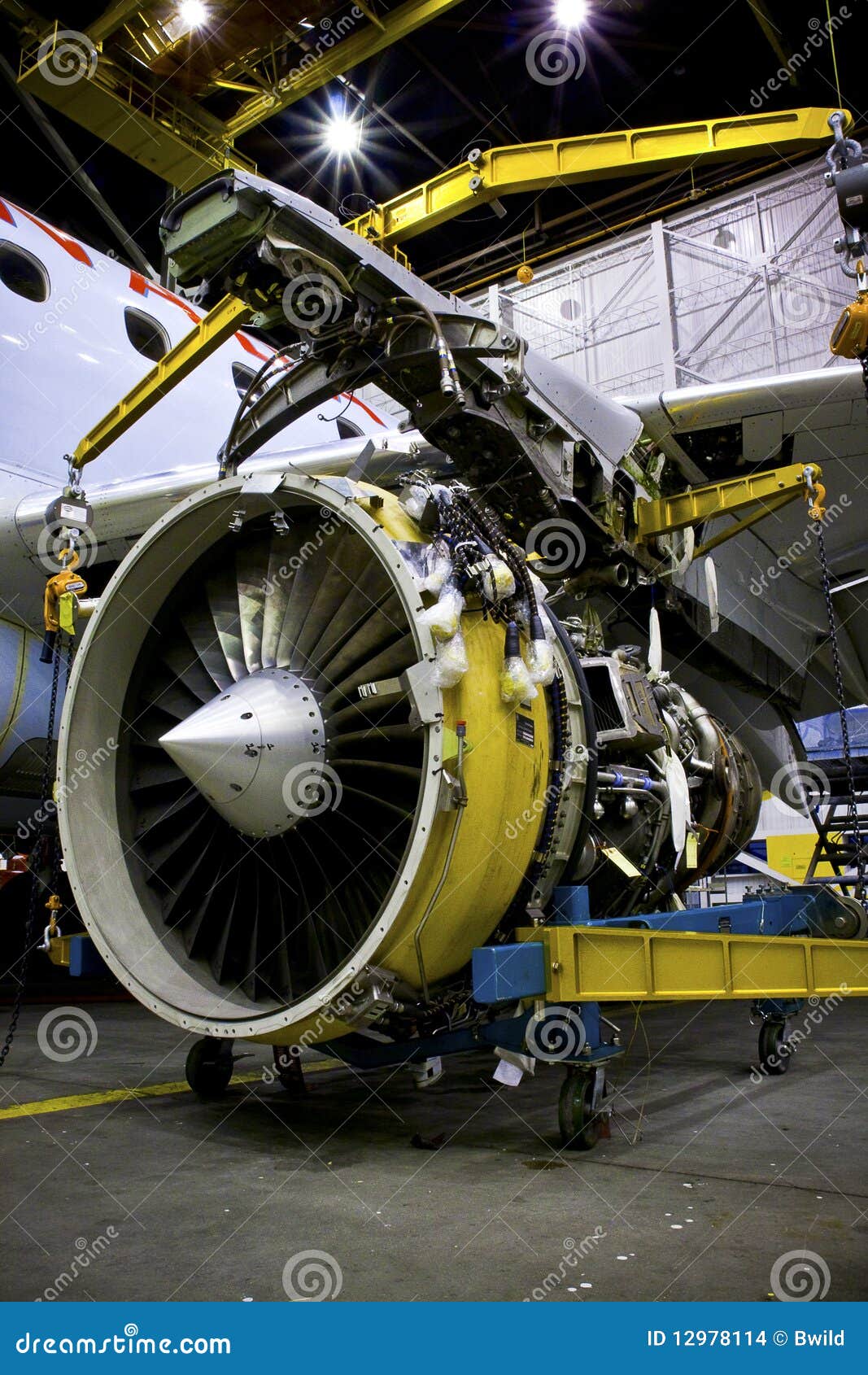 Jet engine on stand stock photo. Image of transportation - 12978114