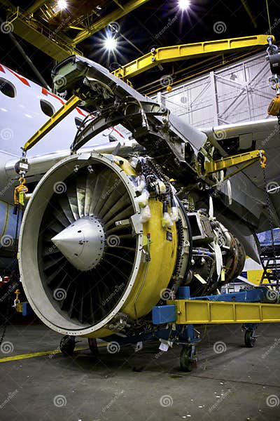 Jet engine on stand stock photo. Image of transportation - 12978114