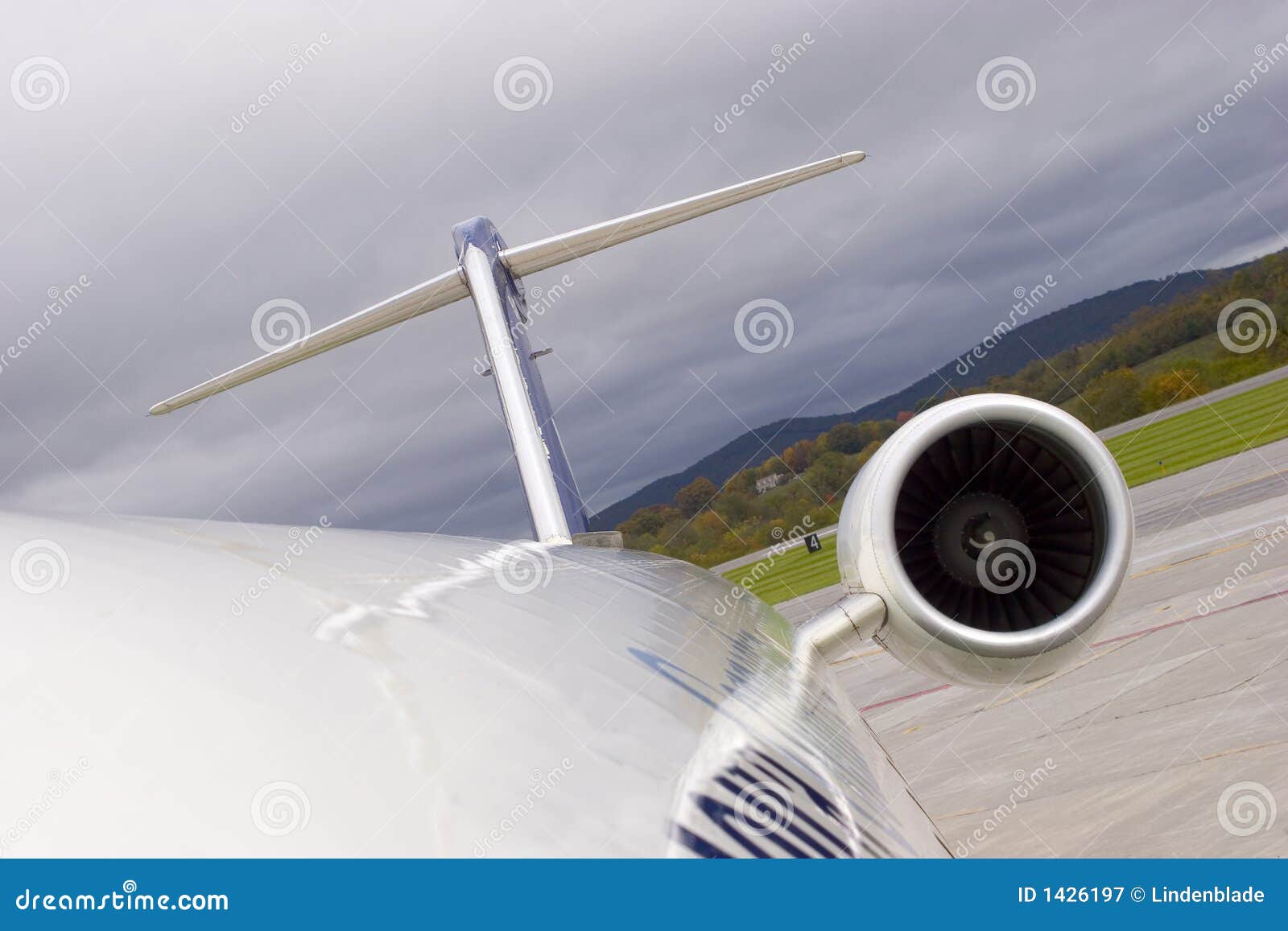 Jet Engine and Tail stock image. Image of blank, depart - 1426197