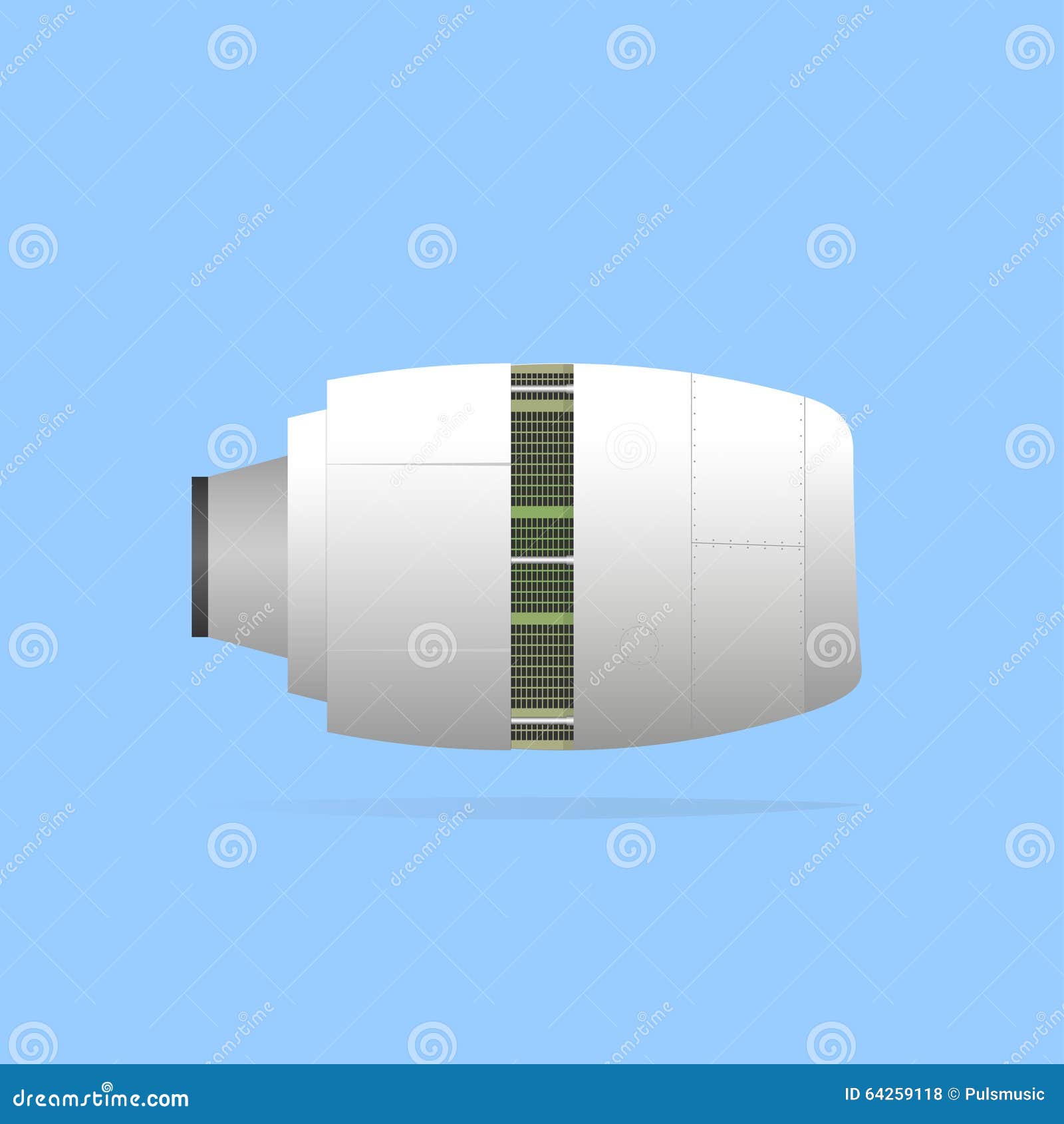 Jet engine stock vector. Illustration of reaction, engine - 64259118