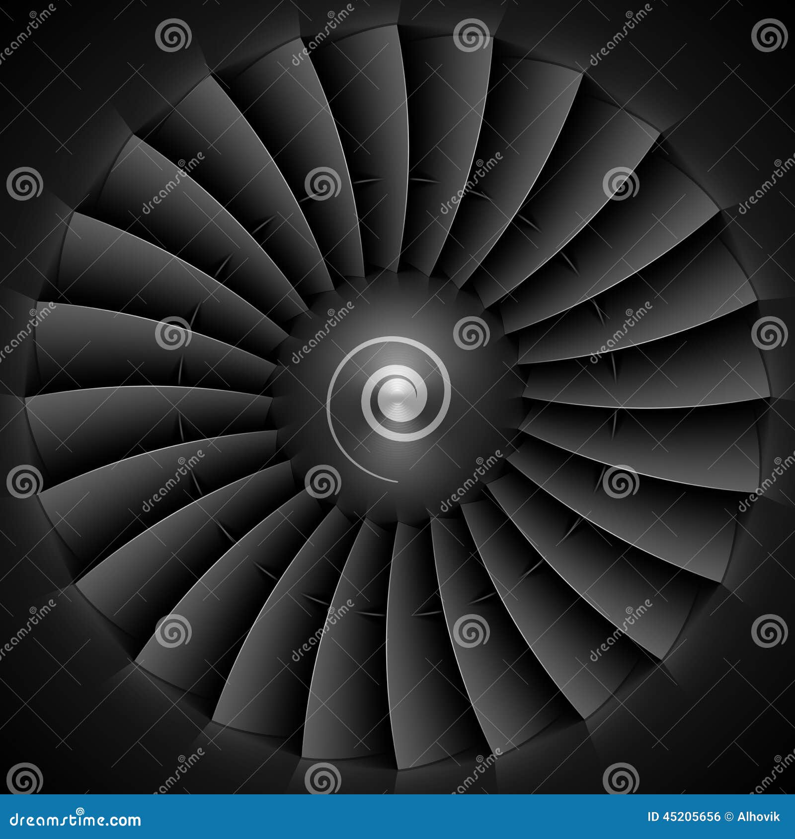 Jet engine turbine blades stock vector. Illustration of turbo - 45205656