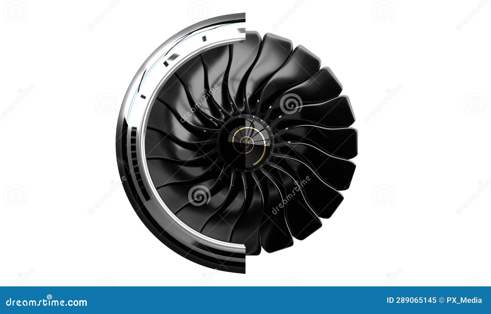 Jet Engine on White Background Stock Illustration - Illustration of ...
