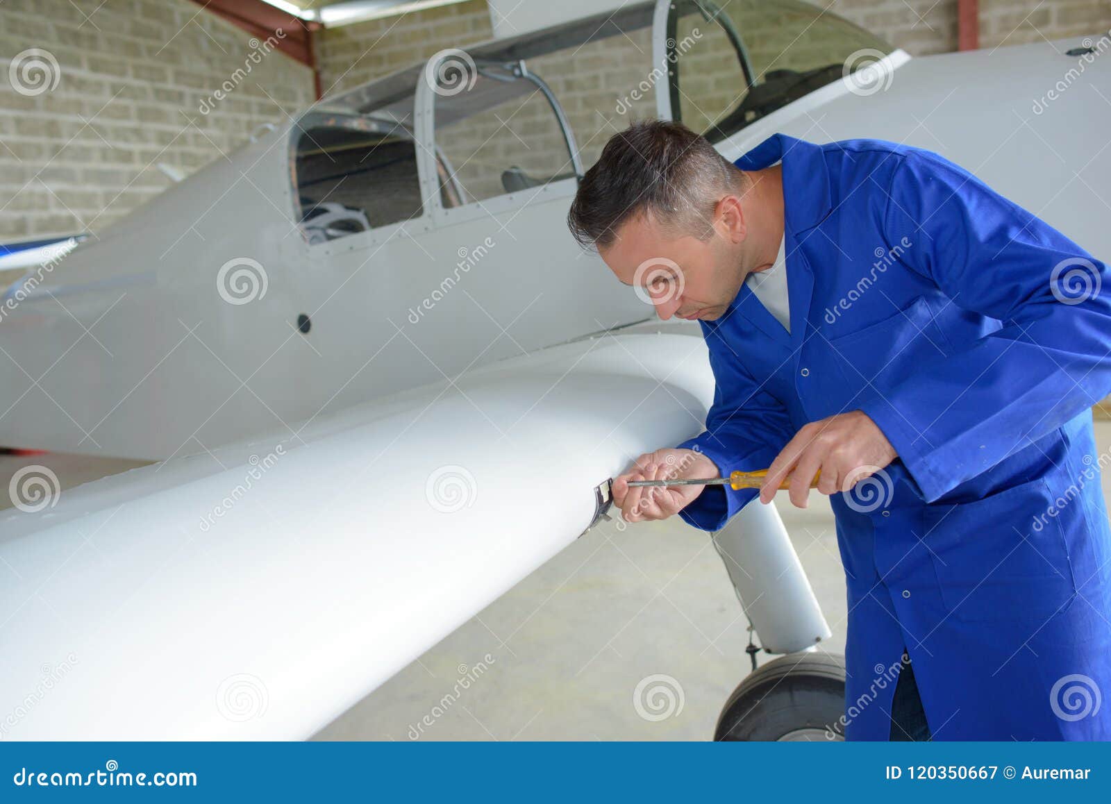 Jet Engineer and Technician Stock Image - Image of structure ...