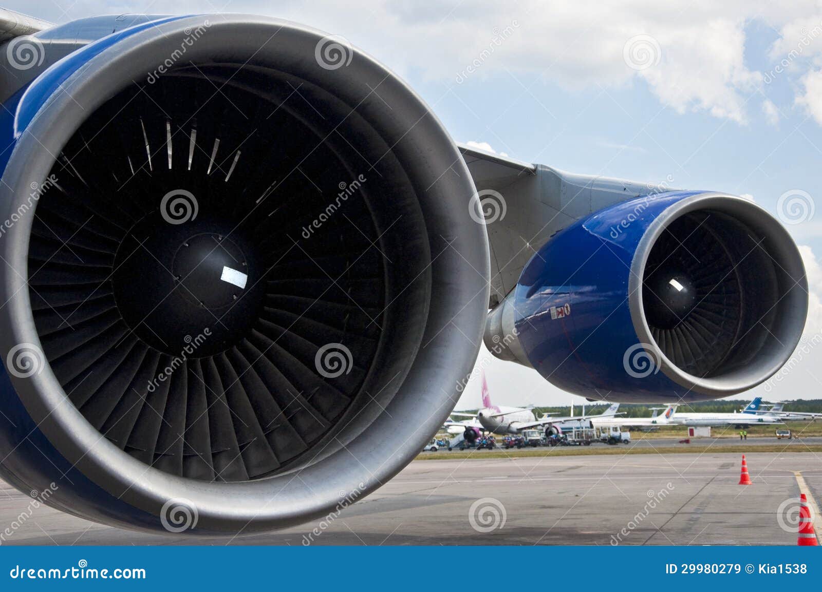 Turbines of jet plane stock image. Image of boeing, plane - 29980279