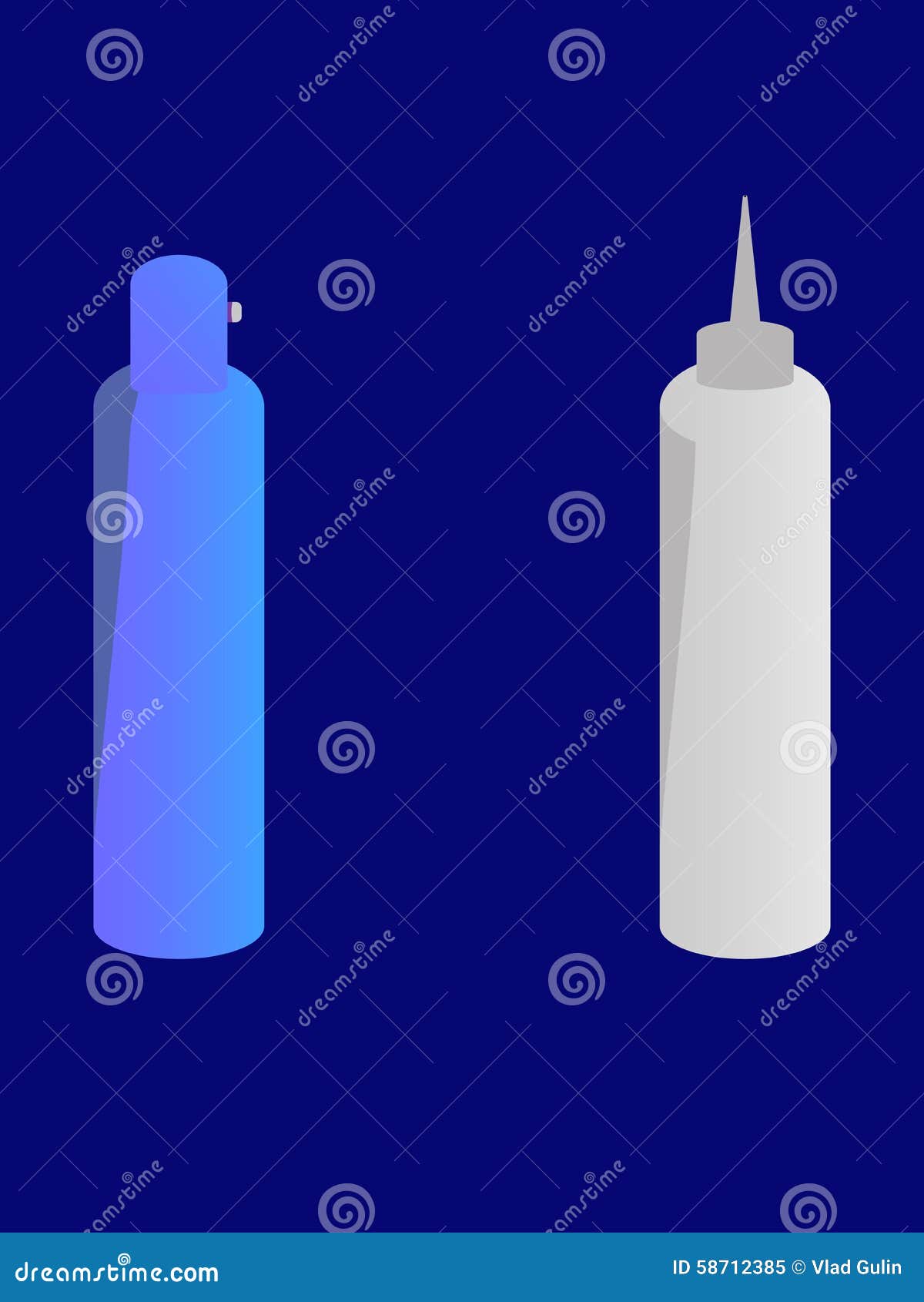 Jet et orphie de colle illustration de vecteur. Illustration du colle ...