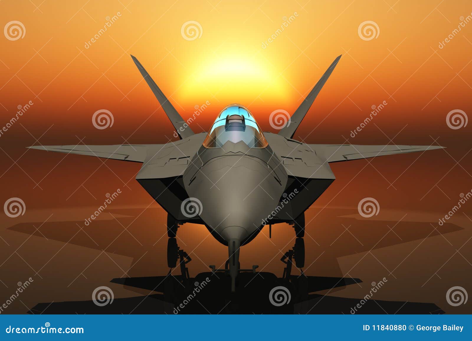 Jet Fighter Head on stock illustration. Illustration of glass - 11840880