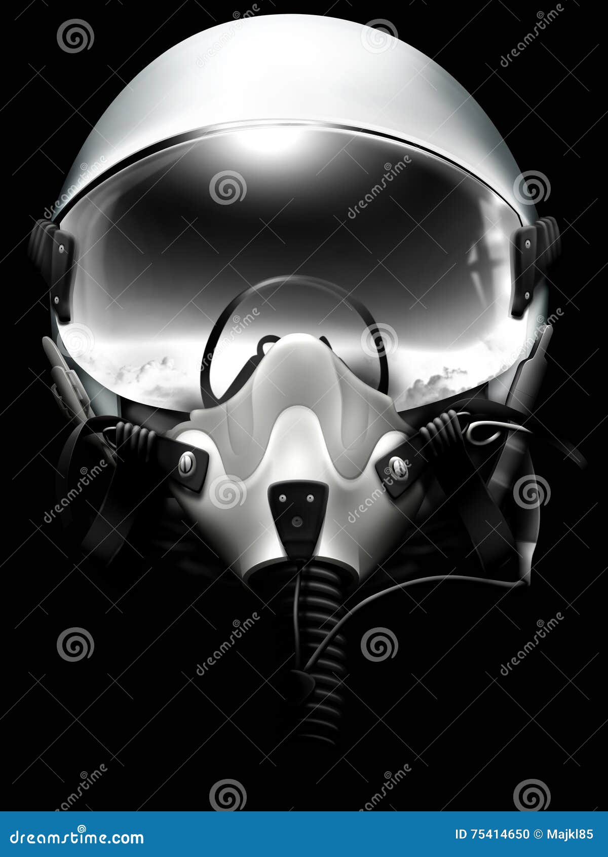 Fighter Pilot Helmet Drawing