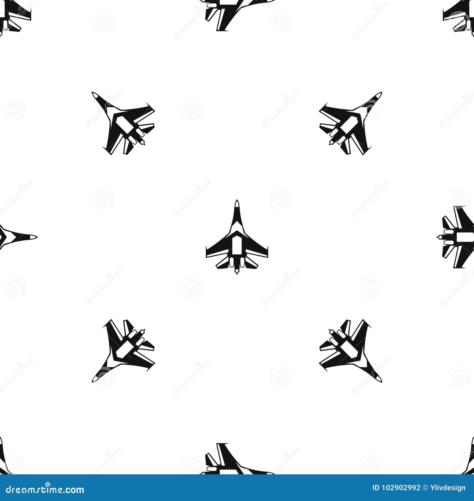 Jet Fighter Plane Pattern Seamless Black Stock Vector - Illustration of ...