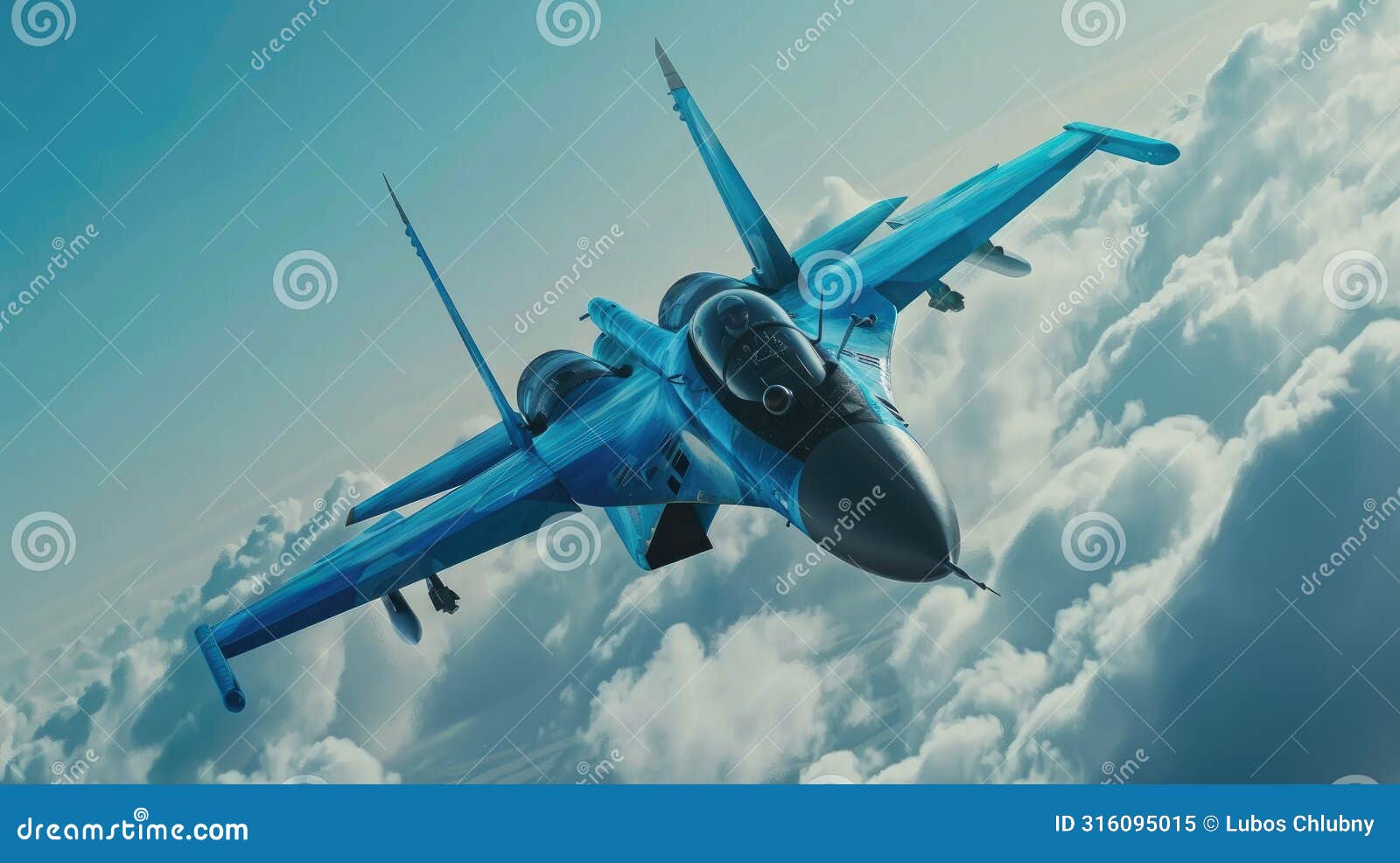 Jet Fighter Soaring in the Sky with Acceleration Stock Illustration ...