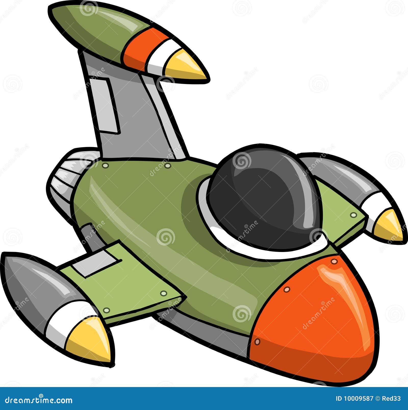 Jet Fighter Vector Illustration Stock Vector - Illustration of green ...