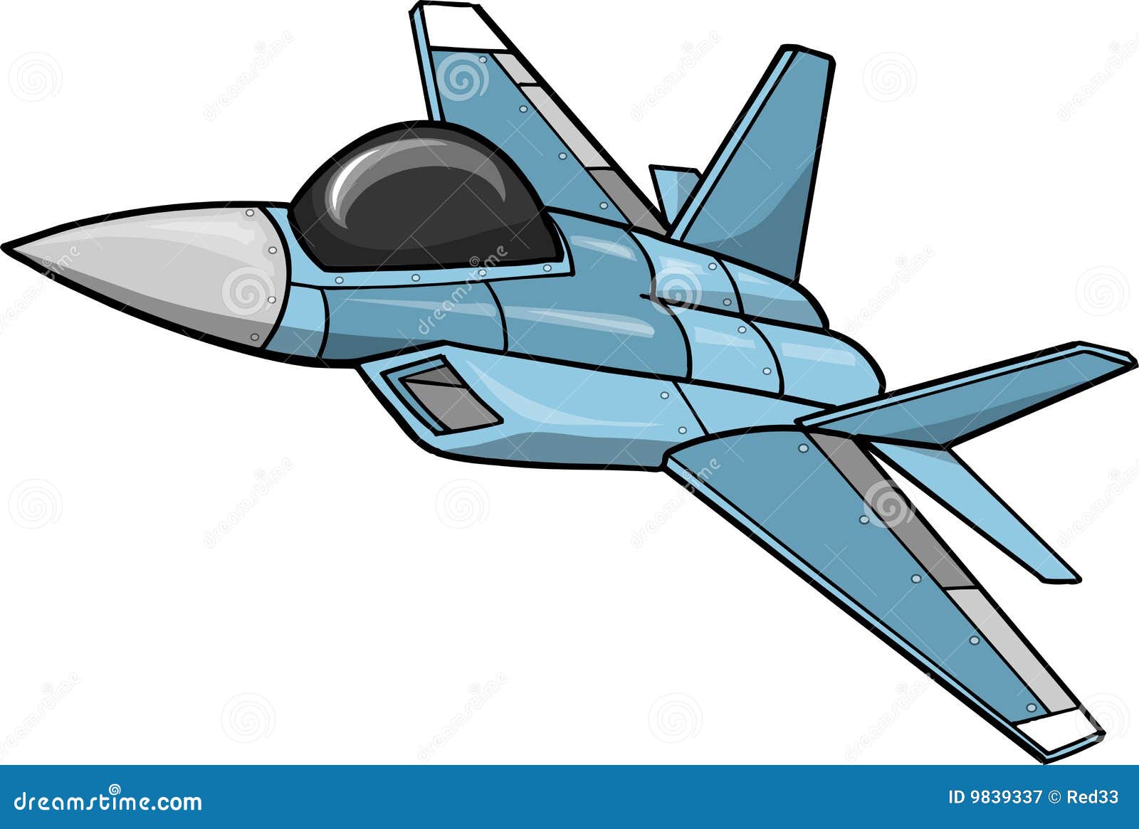 Jet Fighter Vector Illustration Stock Vector - Illustration of fighter ...