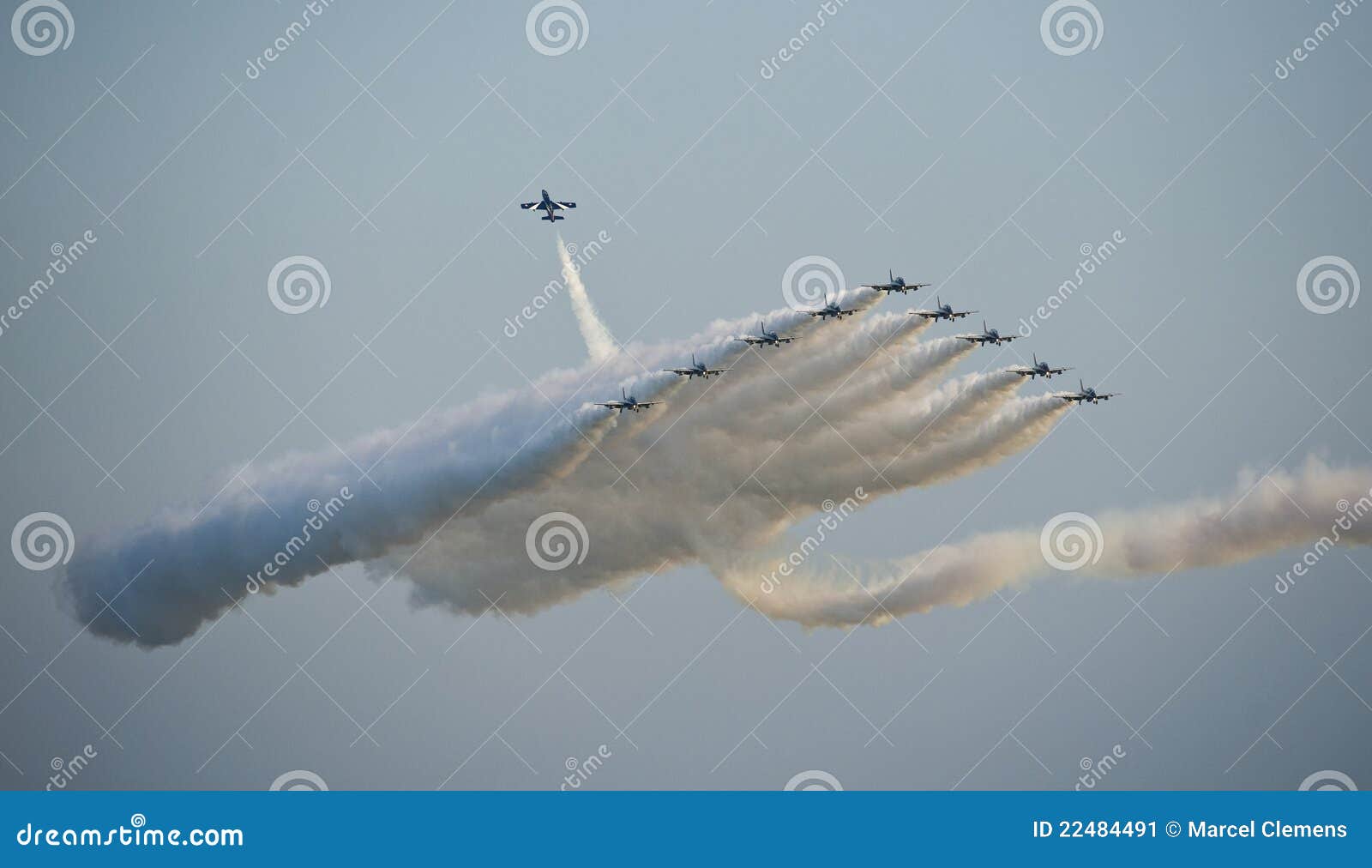 Jet Fighters in Formation during an Air Show Stock Image - Image of ...