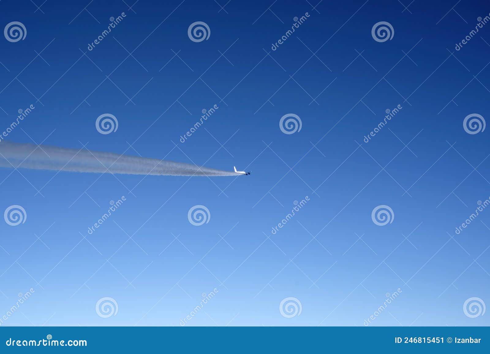 Jet flying in the blue sky stock image. Image of blue - 246815451
