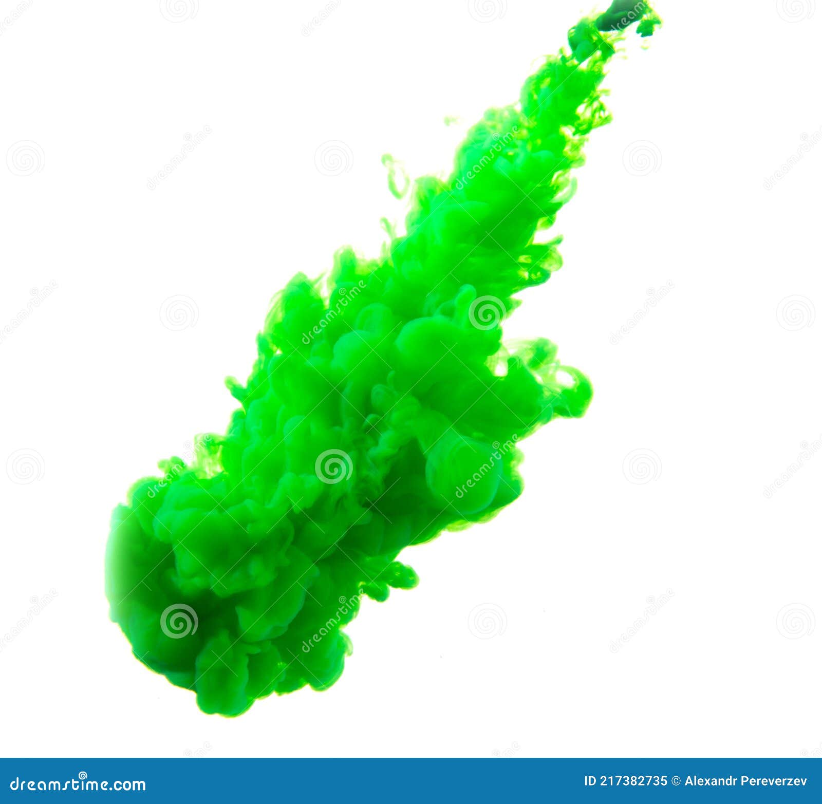 A Jet of Green Paint on a White Background Stock Image - Image of green ...