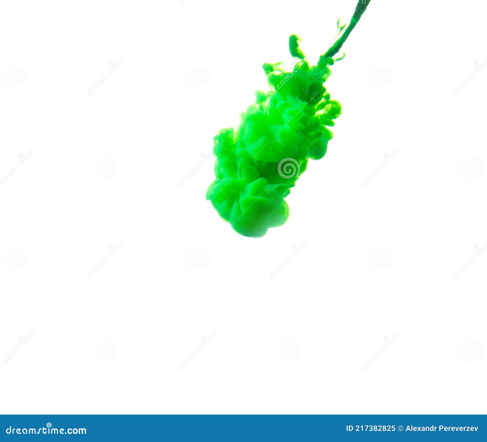 A Jet of Green Paint on a White Background Stock Image - Image of ...