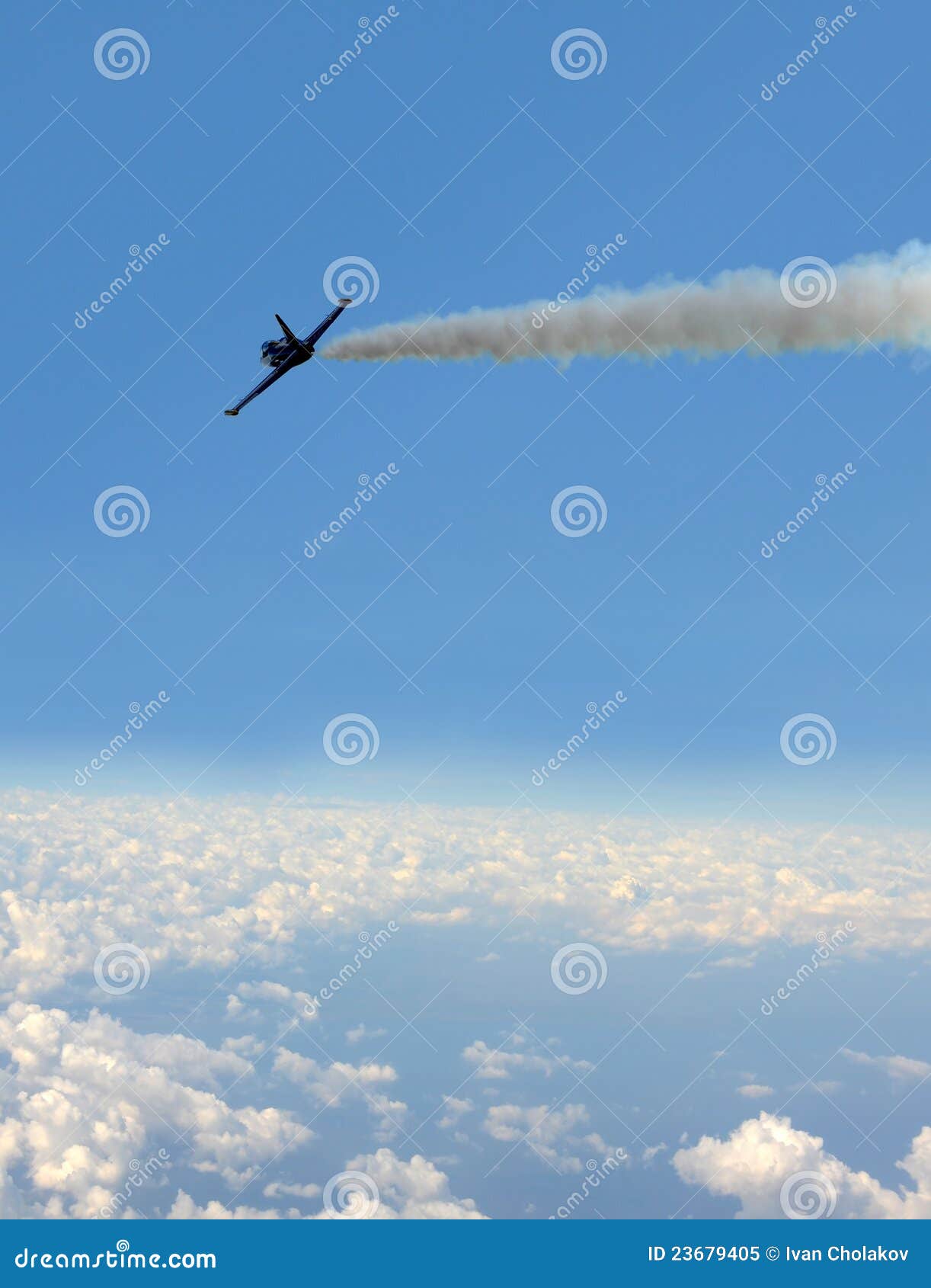 Jet at high altitude stock image. Image of speed, airplane - 23679405