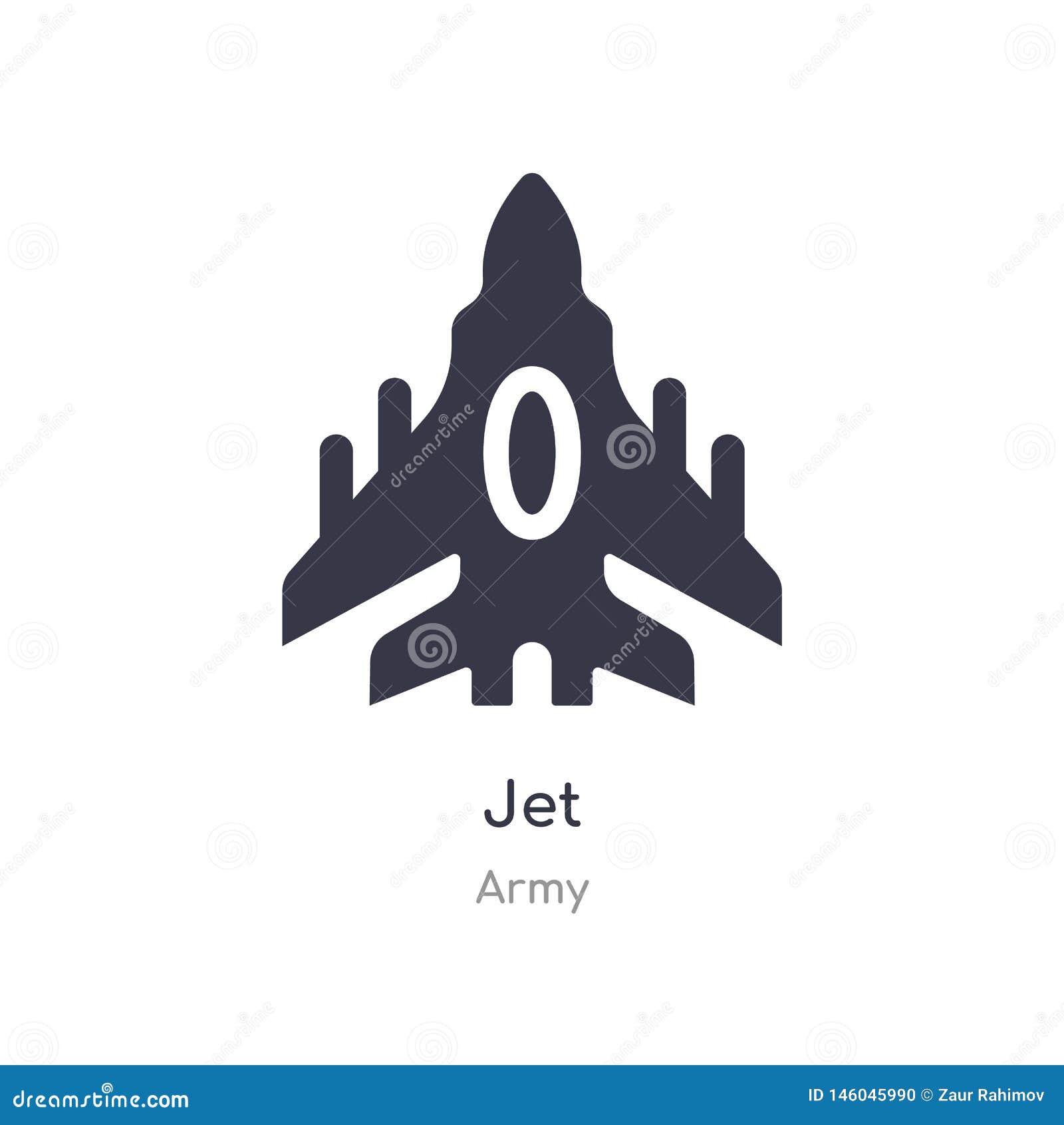Jet Icon. Isolated Jet Icon Vector Illustration from Army Collection ...