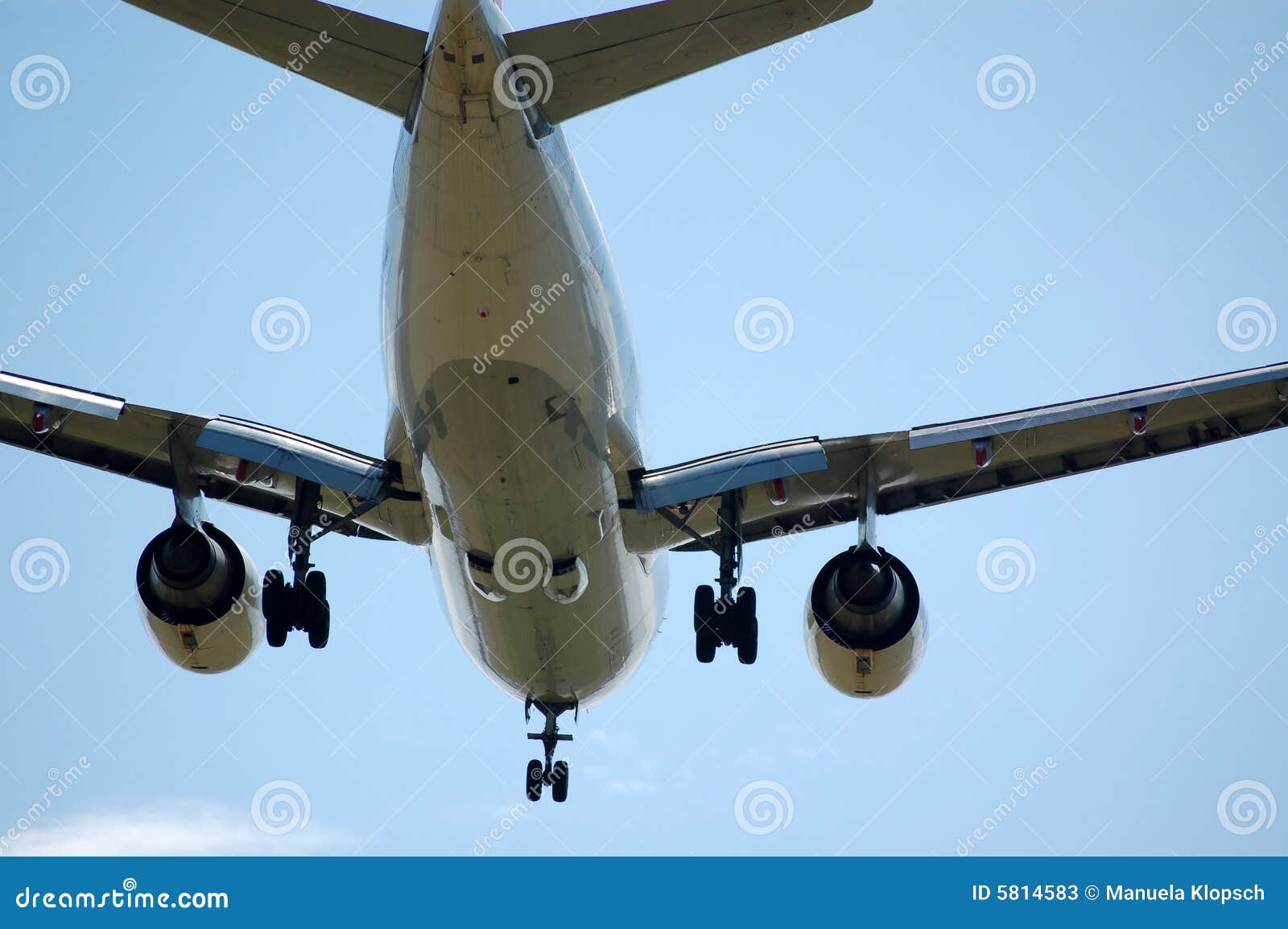 Jet with landing gear down stock image. Image of extended - 5814583